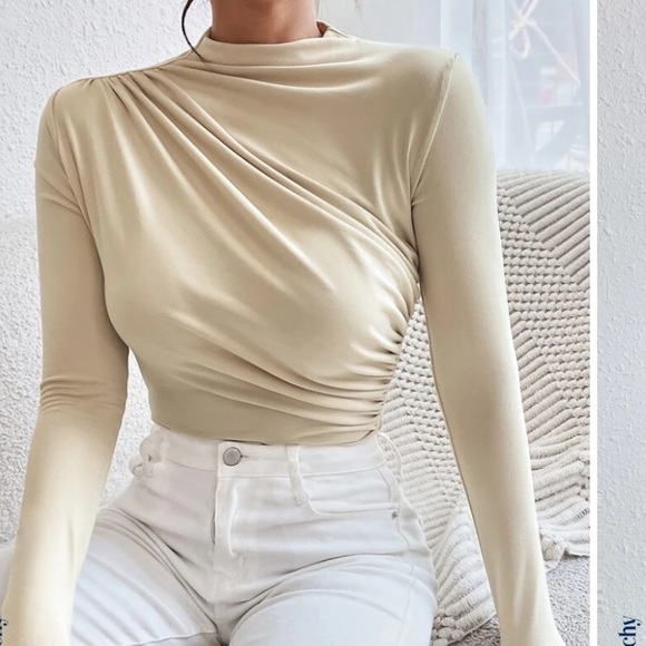 SHEIN | Tops | Ruched Slim Fit Bodysuit | Poshmark